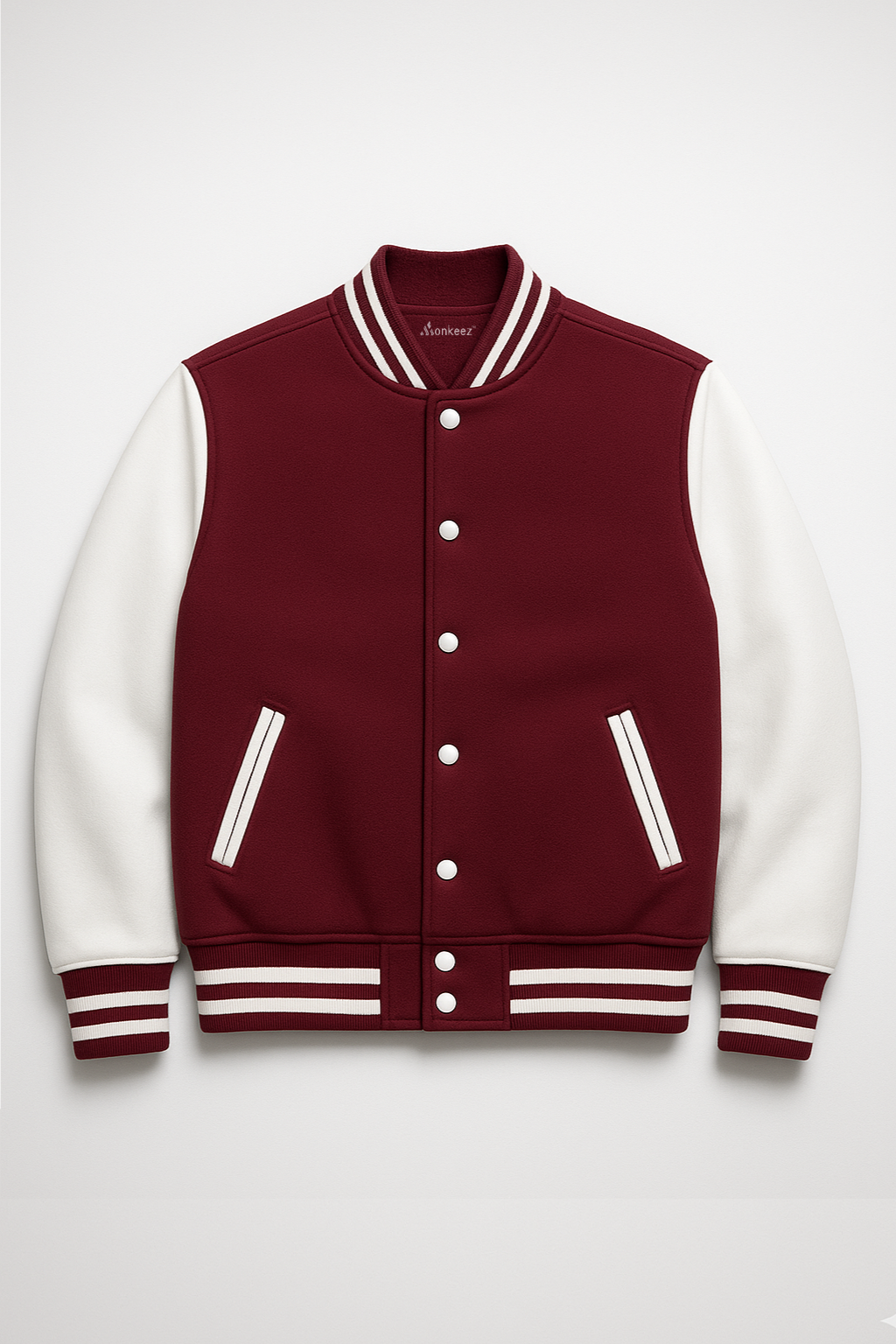 MAROON VARSITY JACKET – Monkeez